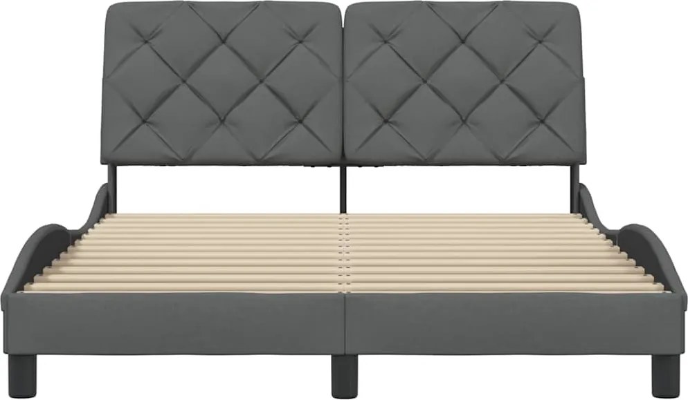 Rám postele bez matrace tmavě šedá 120 x 200 cm textil 3310588