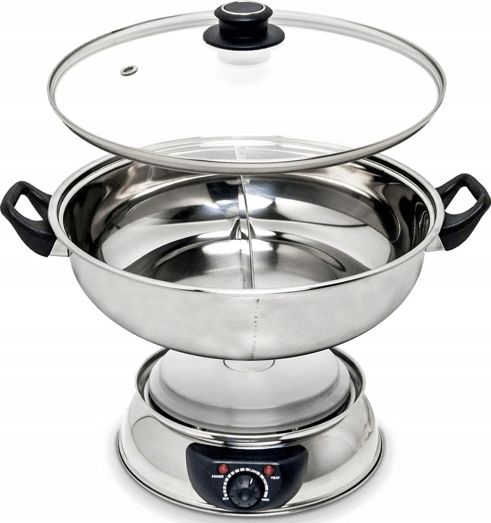 Elektrický horký Hrnec dělený 4,5 litrů 4500 ml Hot Pot 30 cm Remo