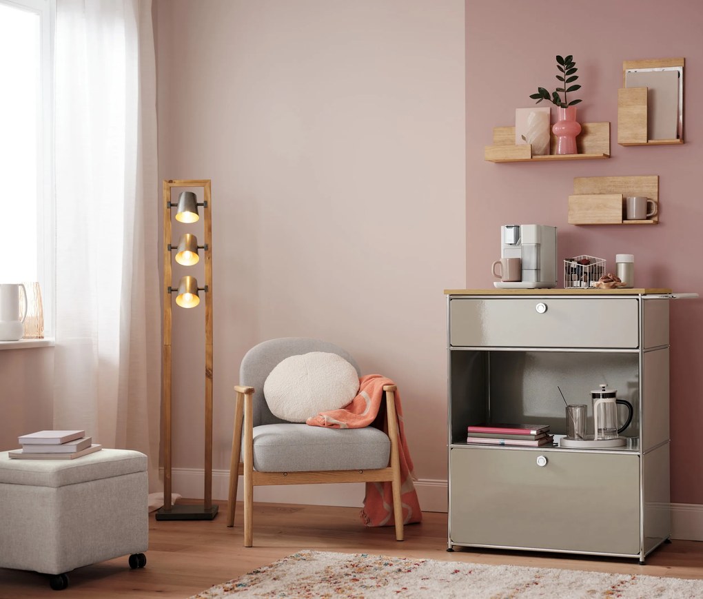 Tchibo - Sada 3 polic z masivního dřeva