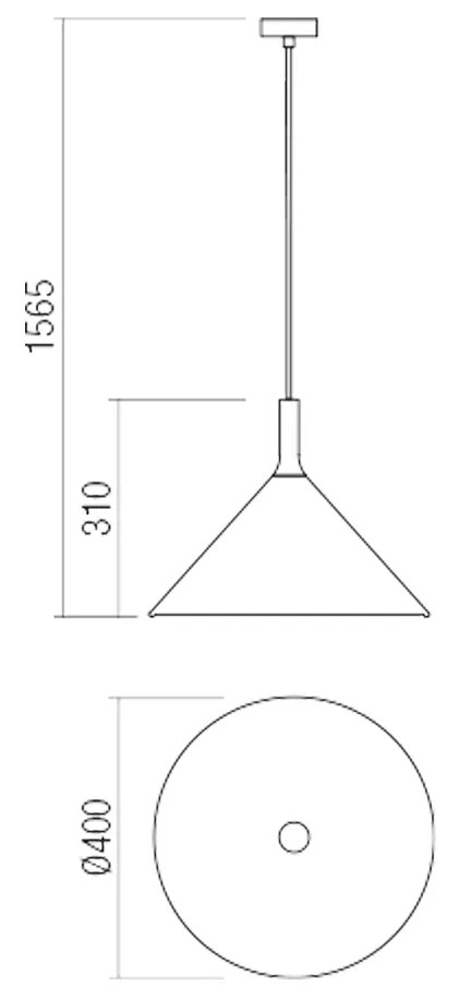 Redo 01-1610 závěsné svítidlo Jaap metalická černá, E27, ø40cm