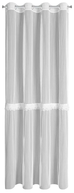 Bílá záclona na kroužcích ELIANA 140 x 260 cm