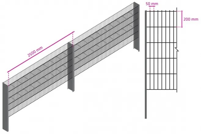 GABIONOVÁ STĚNA, sypaný gabion - 163 cm