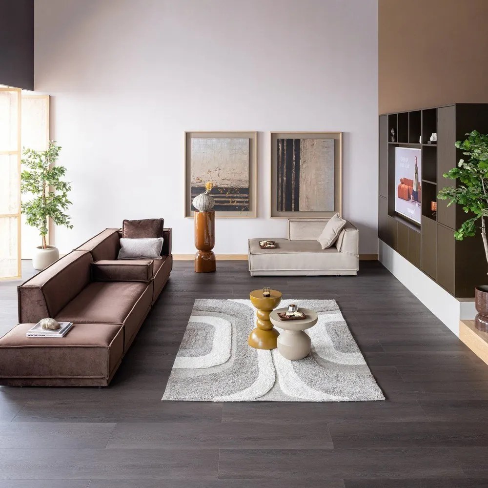 Šedý/béžový koberec s příměsí vlny 170x240 cm Moro – WOOOD