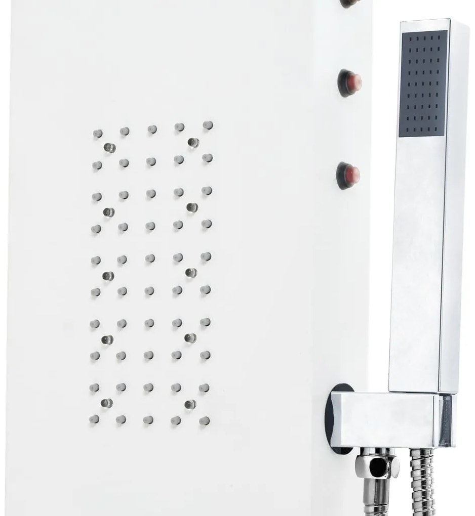Sprchový panel set hliníkový 20 x 44 x 130 cm bílý - Default Title