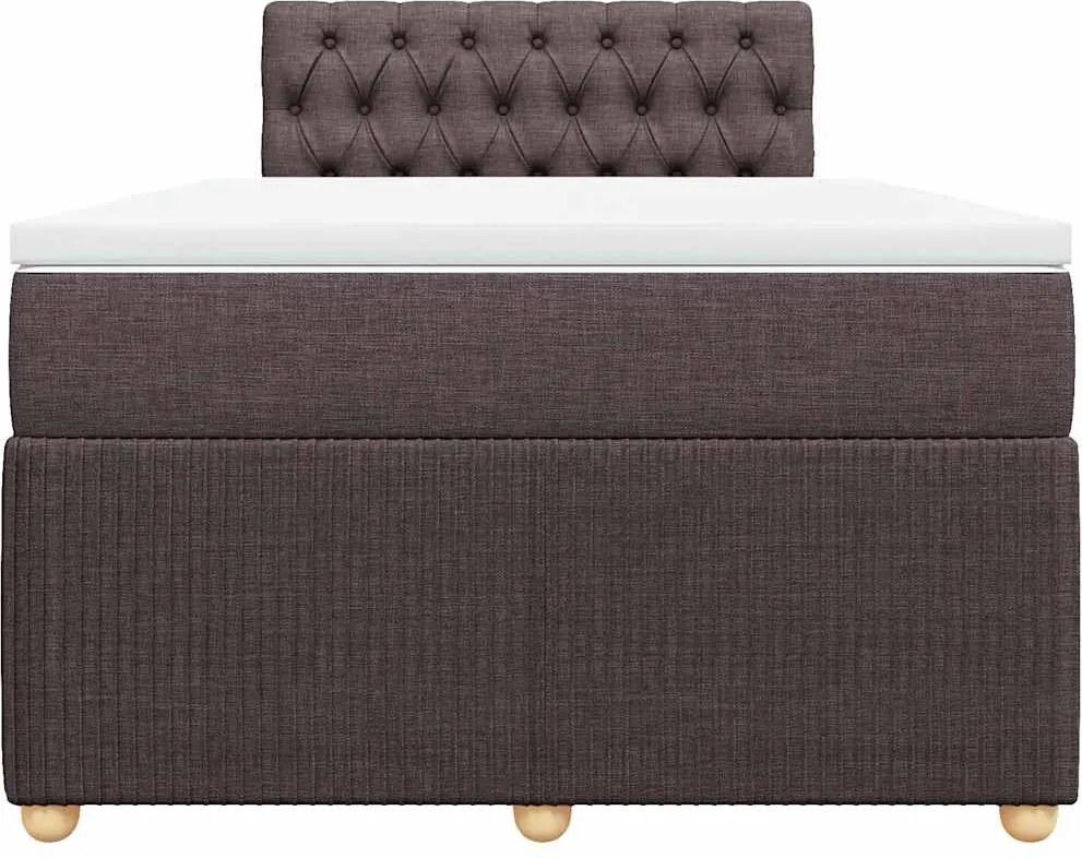 Box spring postel s matrací tmavě hnědá 120x200 cm textil 3289733