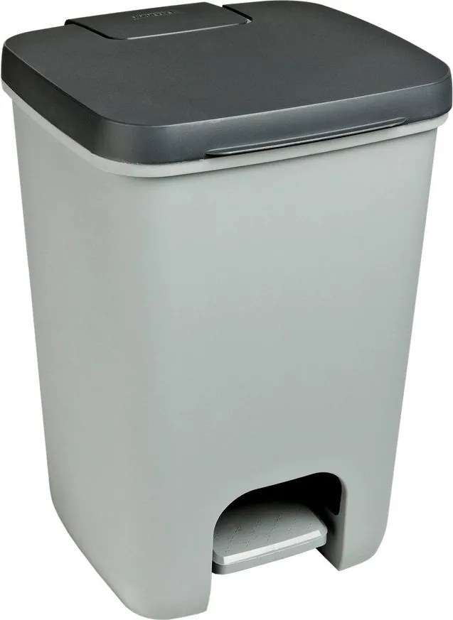 Šedý nášlapný plastový odpadkový koš 20 l Essentials – Curver