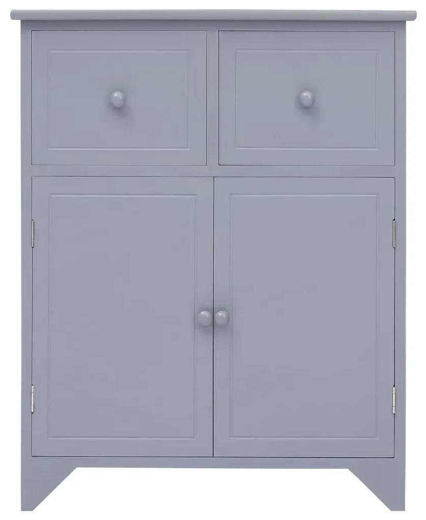 vidaXL Odkládací skříňka šedá 60 x 30 x 75 cm dřevo pavlovnie