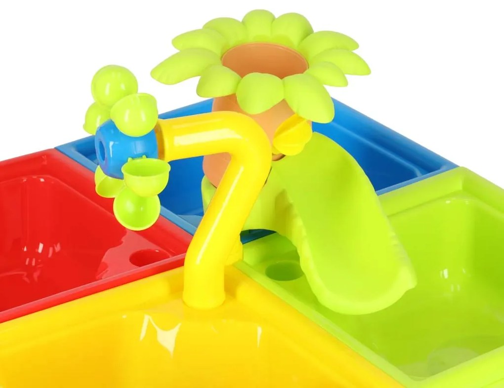 Creative Corner Vodní stůl čtyři díly pískoviště lopatka konev stolička