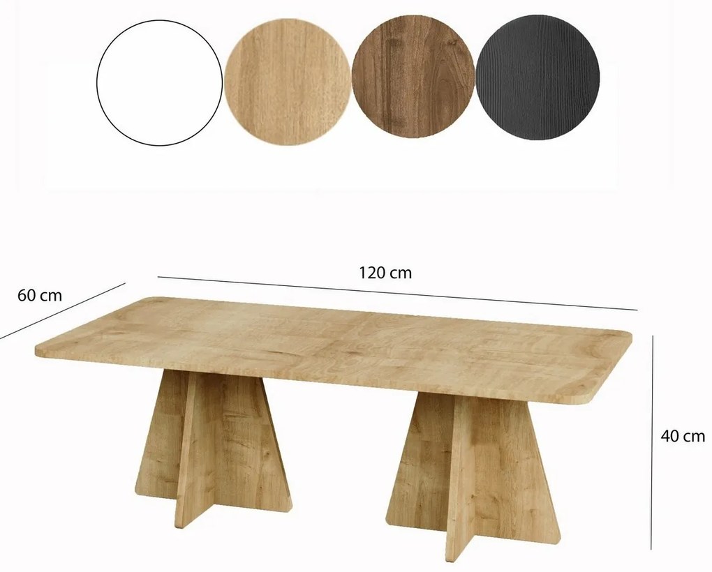 Konferenční stolek Double Mushroom Sapphire Oak