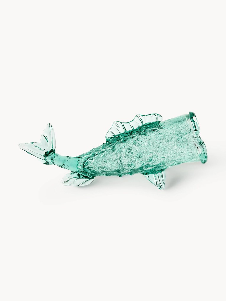 Ručně foukaná skleněná dóza Fish