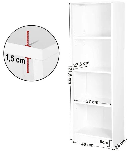 Dřevěná knihovna LBC104W