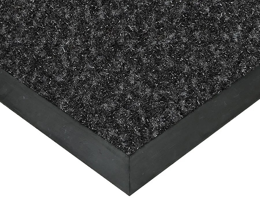 Černá textilní vstupní vnitřní čistící rohož Valeria - 130 x 180 x 0,9 cm