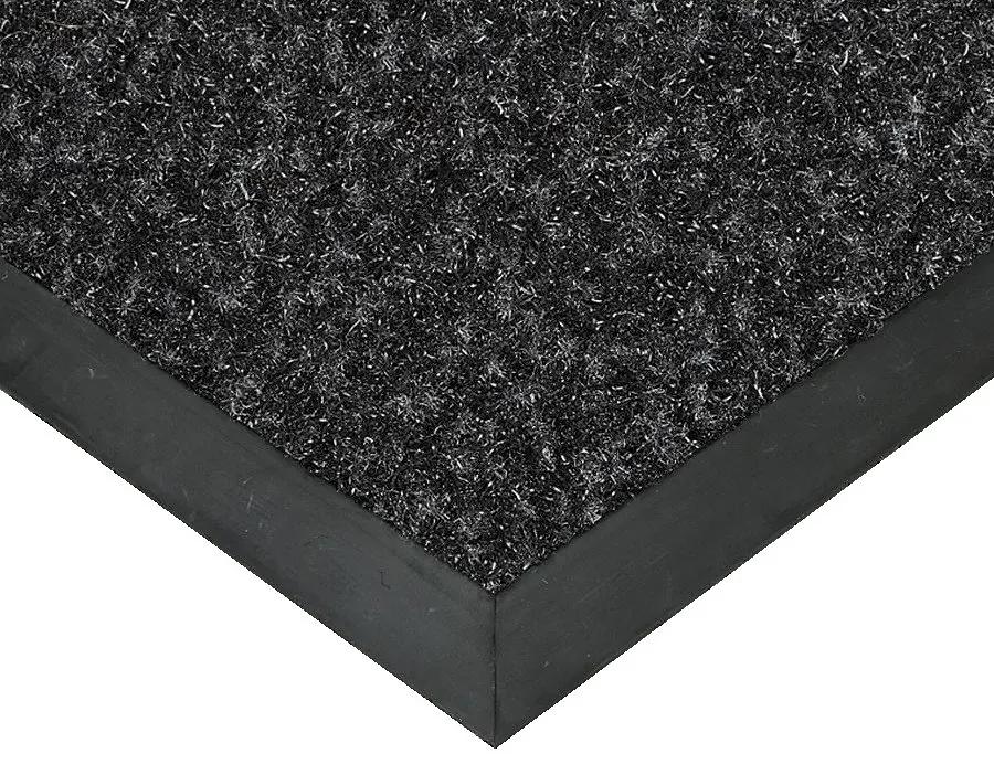 Černá textilní vstupní vnitřní čistící rohož Valeria - 200 x 150 x 0,9 cm