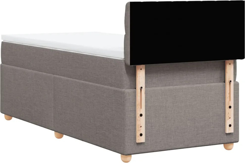 Box spring postel s matrací taupe 90x200 cm textil 3286574