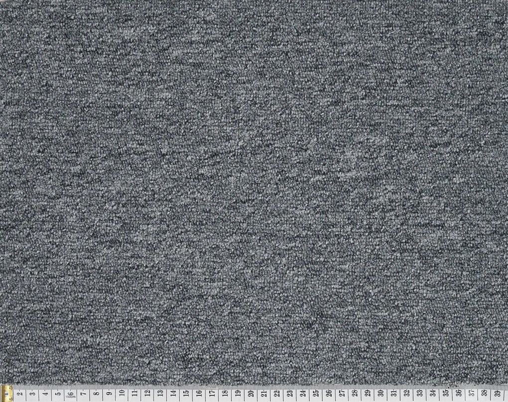 Associated Weavers, Metrážový koberec Medusa 90, na míru, šíře 4m, šedá, ab (mřížka), chodba / předsíň