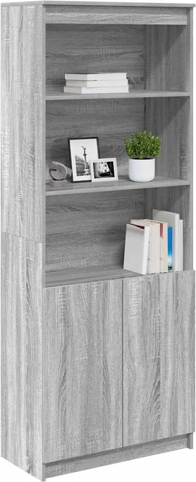 Skříň highboard šedá sonoma 70 x 35 x 180 cm kompozitní dřevo 3328476