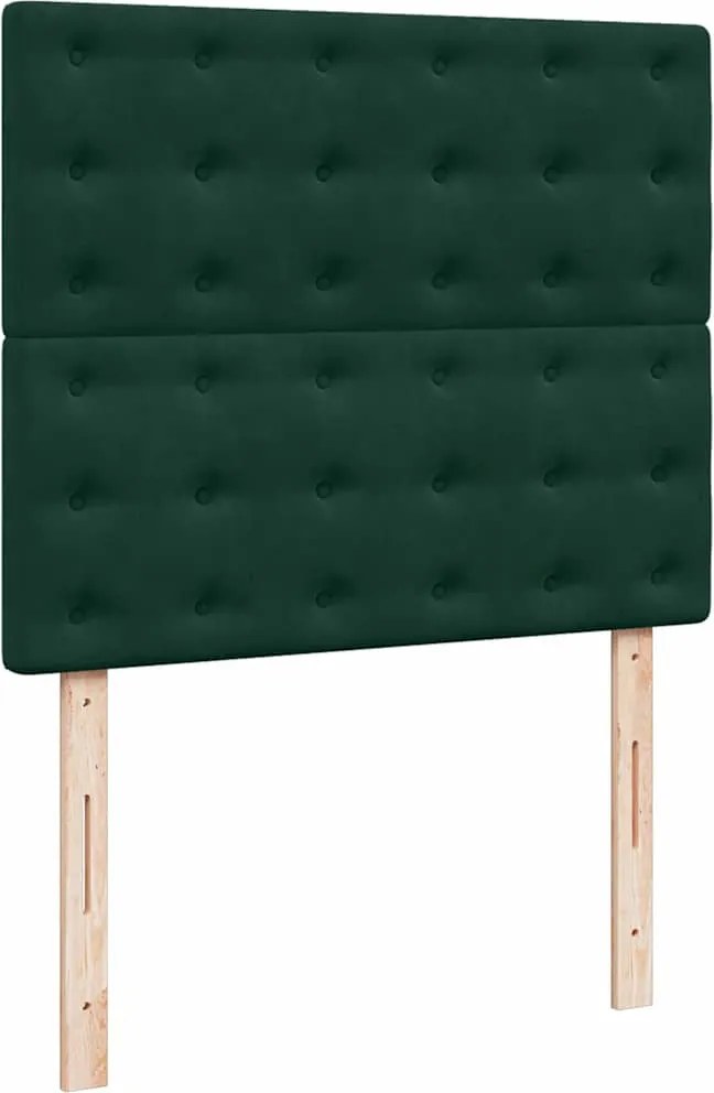 Box spring postel s matrací tmavě zelená 120 x 200 cm samet 3293197