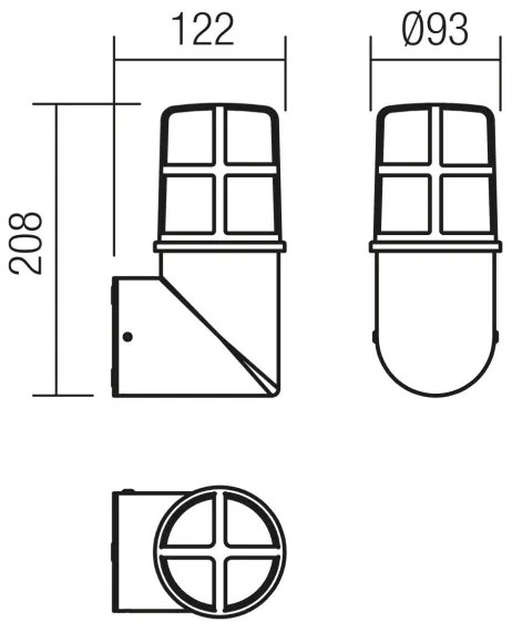 Redo 90197 - Venkovní nástěnné svítidlo TRITON 1xE27/28W/230V IP54 měď