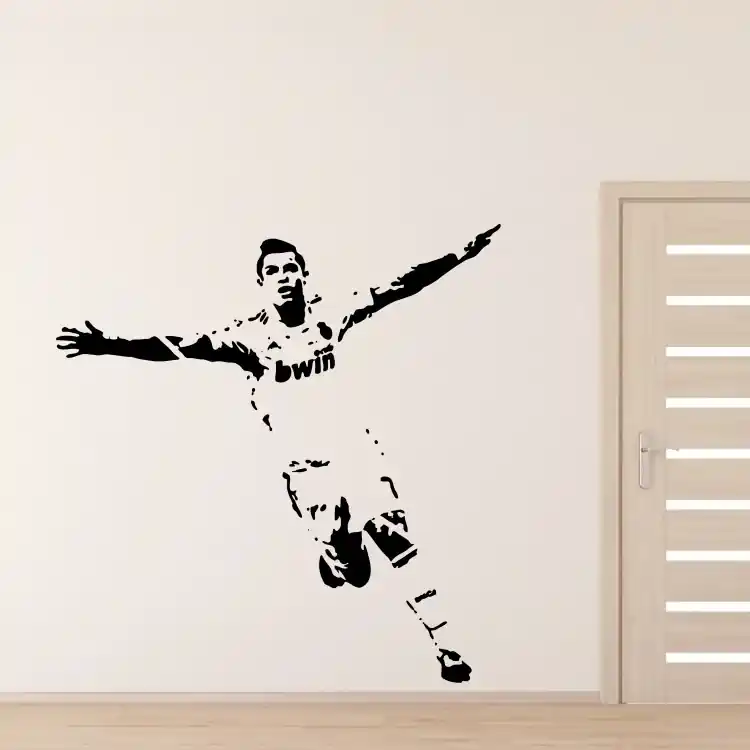 Cristiano Ronaldo - vinylová samolepka na zeď 100x97cm | BIANO