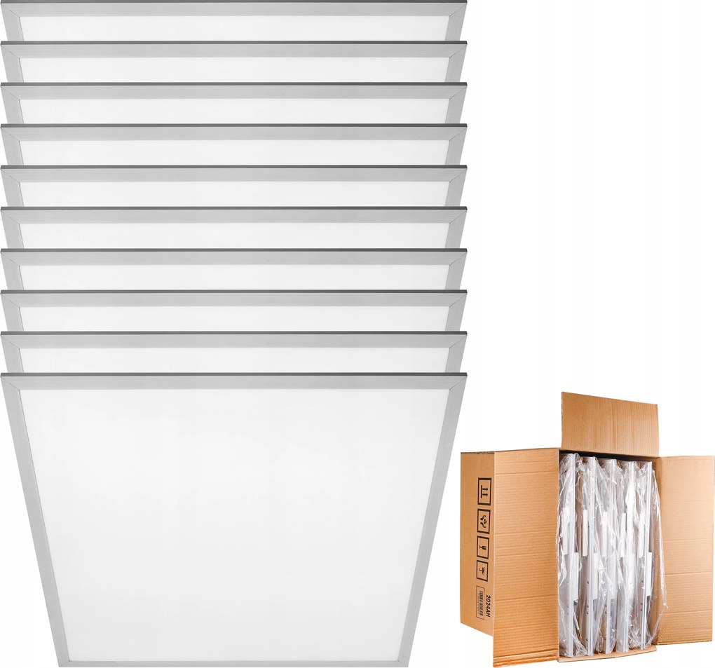 10x Stropní panel stropní svítidlo Led lampa 40W kazeta 60x60cm 4000K závěsná