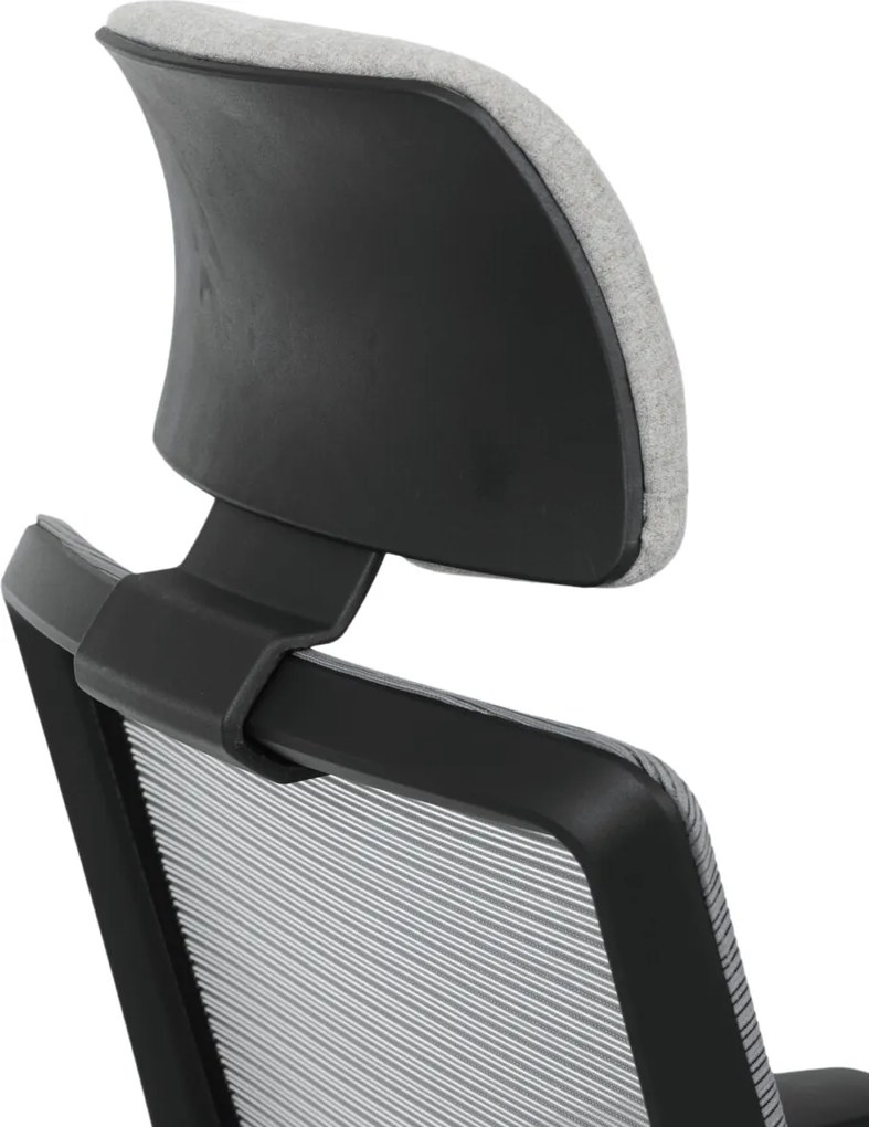 Ergonomická kancelářská židle AURELIE - šedá síťovina