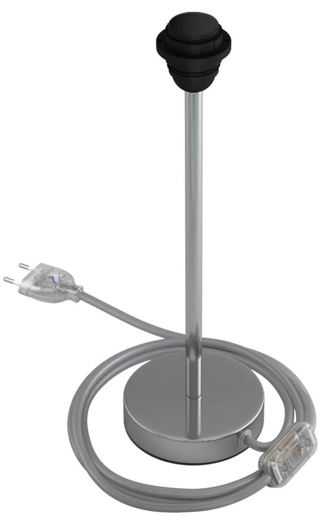 creative cables Kovová stolní lampa Alzaluce pro stínidlo Velikost: 25 cm, Barva: Matný chrom