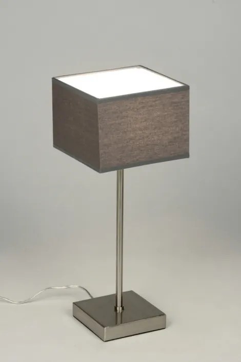Stolní designová šedá lampa Katwijk Grey