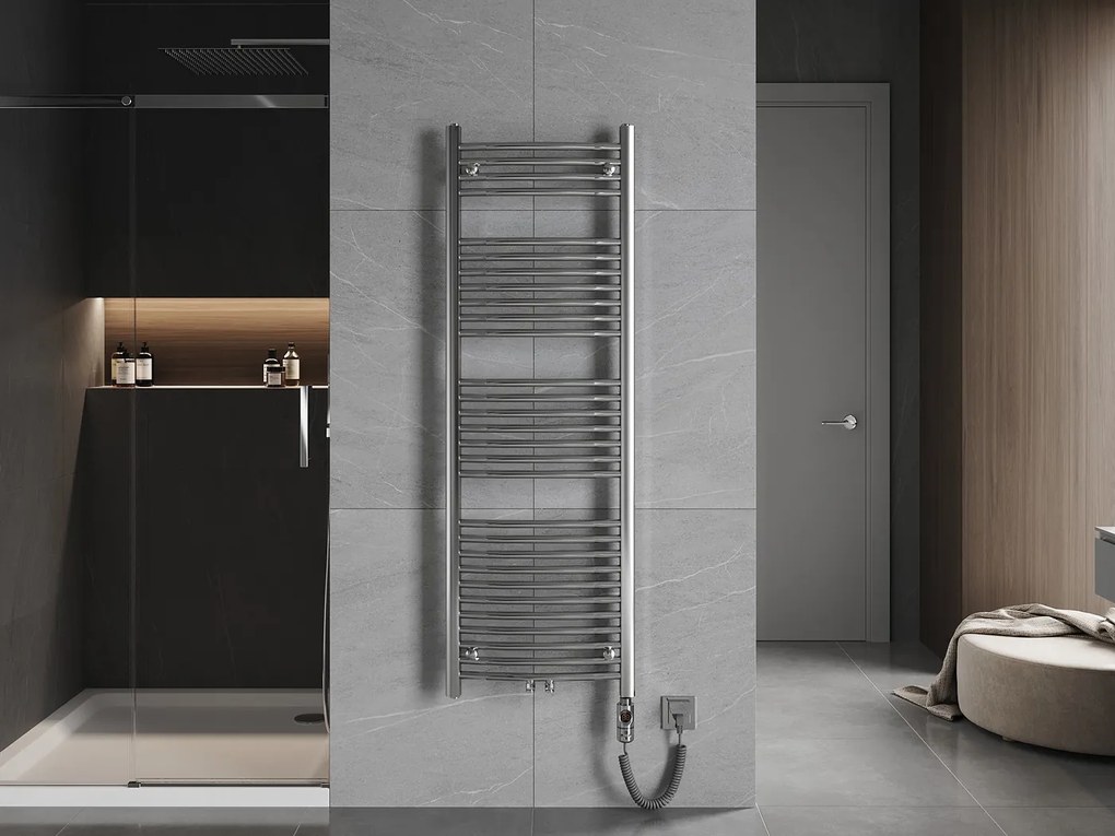 Mexen Ares, elektrické topné těleso 1500x500 mm + topná tyč 600 W, chromová, W102-1500-500-2600-01