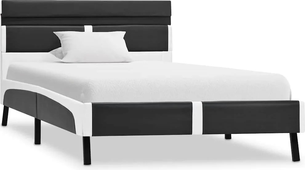 Rám postele s LED světlem šedý umělá kůže 90 x 200 cm 280307
