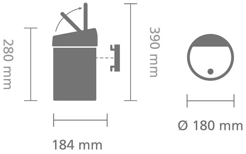 Brabantia Koš Touch Bin 3L lesklá ocel