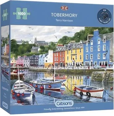 GIBSONS Puzzle Tobermory, Skotsko / 1000 dílků / 68 × 49 cm