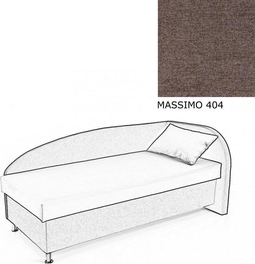 Dřevona - Elitte Čalouněná postel AVA NAVI, s úložným prostorem, 90x200, pravá, MASSIMO 404