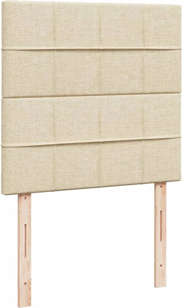 Box spring postel s matrací krémová 80 x 200 cm textil 3291112