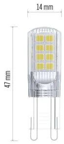 Emos lighting LED žárovka Classic JC / G9 / 2,5 W (32 W) / 350 lm / neutrální bílá 1525736409