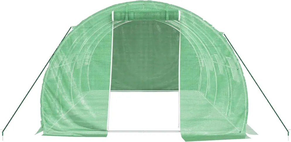 Skleník s ocelovým rámem zelený 12 m² 4 x 3 x 2 m 3188039