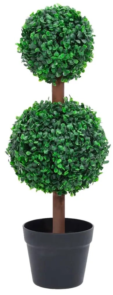 Umělý zimostráz ve tvaru koule s květináčem zelený 60 cm 336510