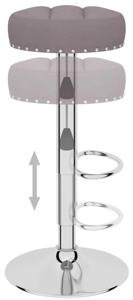 vidaXL Marketos Barové židle 2 ks taupe textil