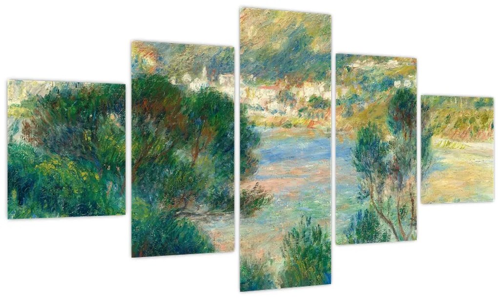 Obraz - Auguste Renoir, View of Monte Carlo from Cap Martin, reprodukce (125x70 cm)