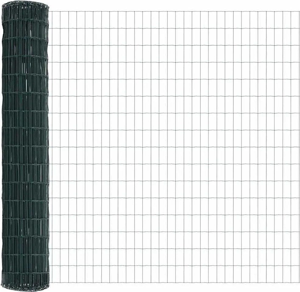 Evropský plot se hroty 10 x 1,5 m Ocel potažená PVC Zelená 3350558