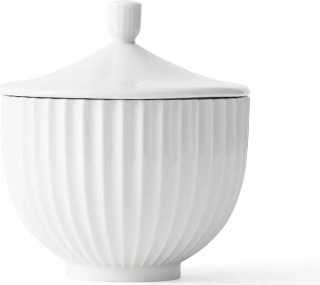 Lyngby Porcelain Bomboniera 14 cm Cukřenka Bílá