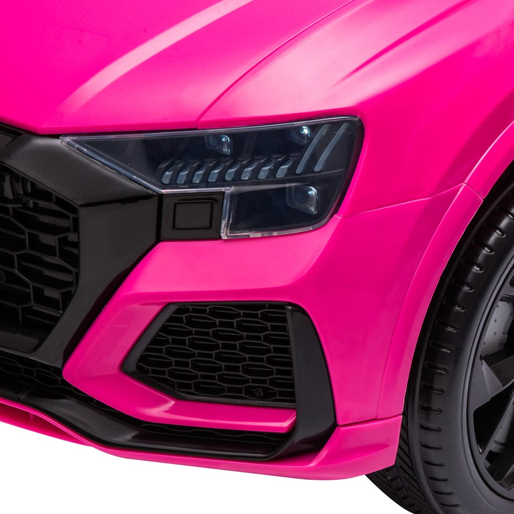 HOMCOM Dětské Elektrické Auto +3 roky Audi RS Q8 Licencované 6V Baterie 2 Motory Dálkové Ovládání MP3 Hudba Klakson Světla Max Rychlost 3km/h 101x62x…