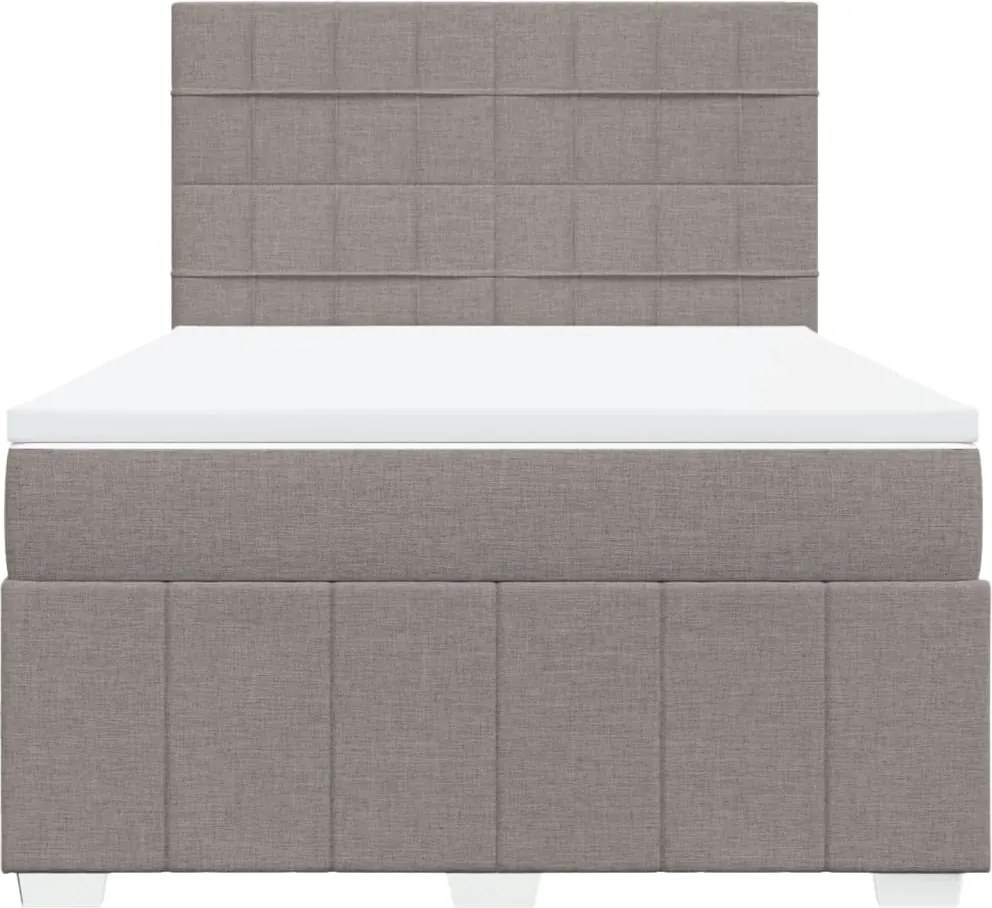 Box spring postel s matrací taupe 160x200 cm textil 3294023