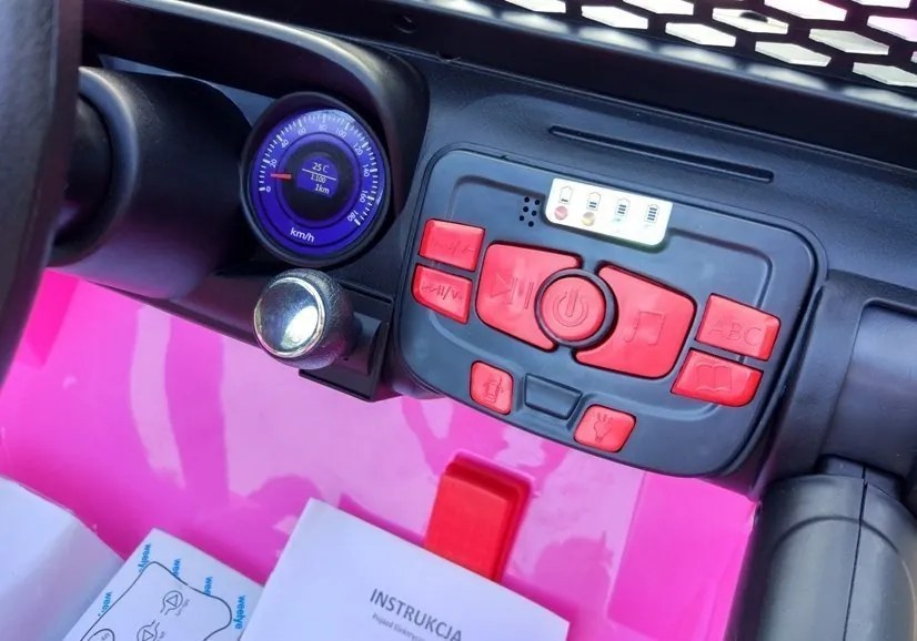 LEAN CARS Elektrické autíčko Jeep S2388 růžové 4x45W