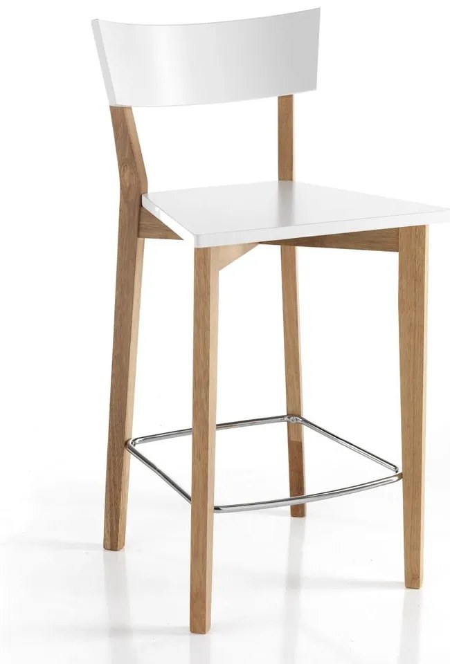 Bílé/v přírodní barvě barové židle v sadě 2 ks 94 cm Kyra – Tomasucci