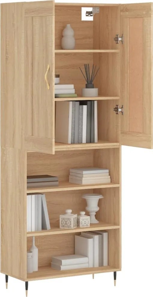 vidaXL Skříň highboard 69,5 x 34 x 180 cm kompozitní dřevo [3200052] Barva: Betonová šedá