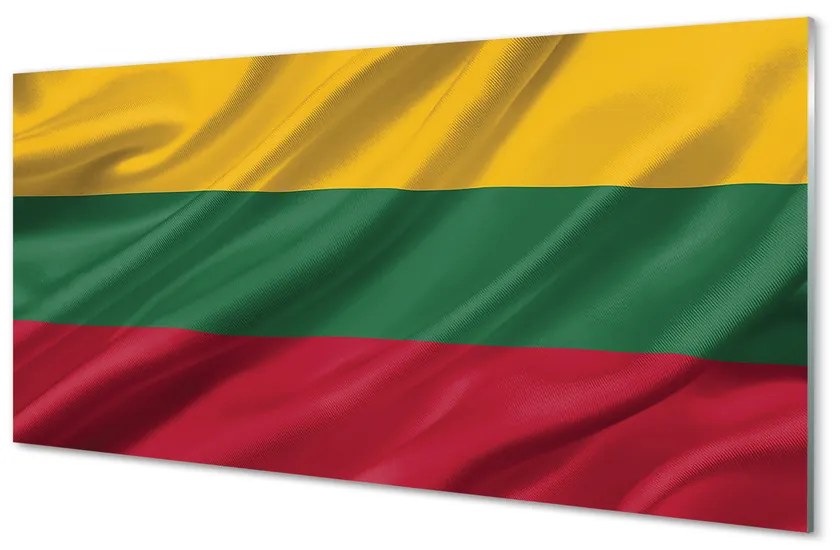 akrylový obraz vlajka Litvy 125x50 cm