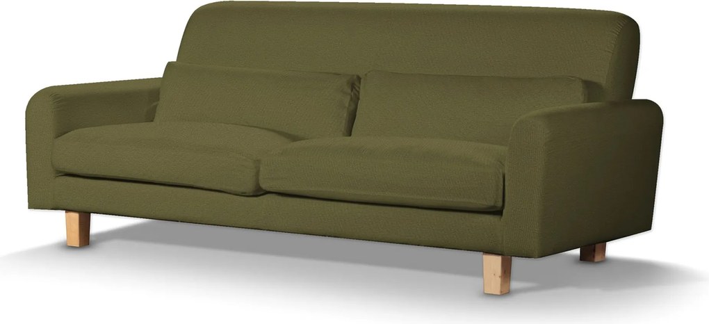 Potah na pohovku IKEA Nikkala krátký barva zelená látka pletený vzor
