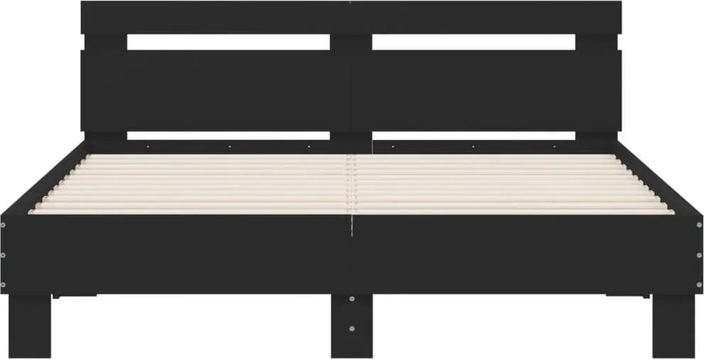 vidaXL Rám postele s čelem 140 x 200 cm kompozitní dřevo [3207421] Barva: Bílá