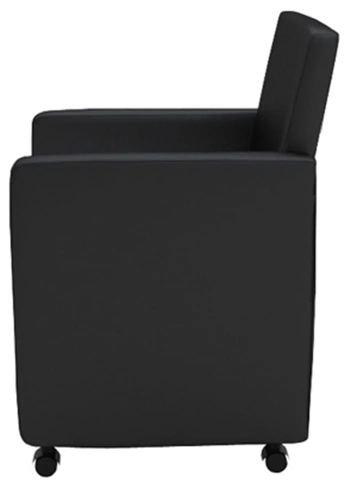 Jídelní židle 6 ks černé umělá kůže - Default Title