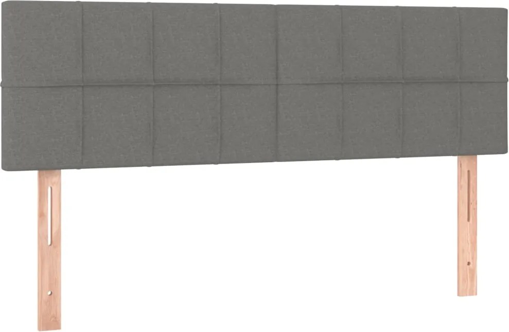 Box spring postel s matrací a LED tmavě šedá 140x200 cm textil 3133718